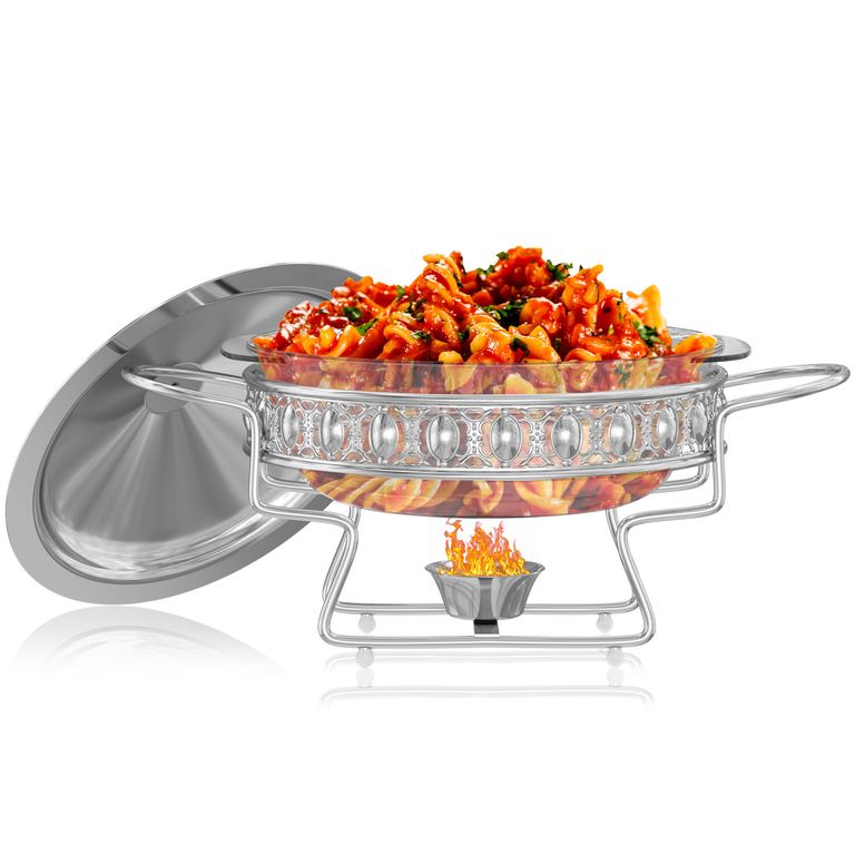 AIZO Plata Chafing Bufetera Ollas Vaporeras Calentador De Comida 2l ...