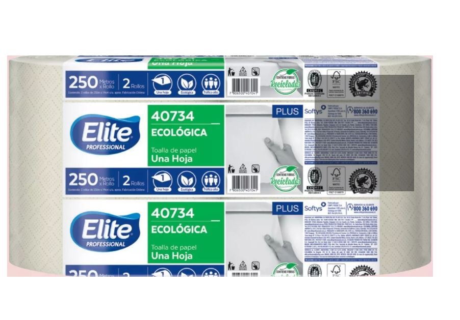 ECOSOULIFE Toalla De Papel Elite Ecológica 2 Rollos x250m. 40734-40704 ...