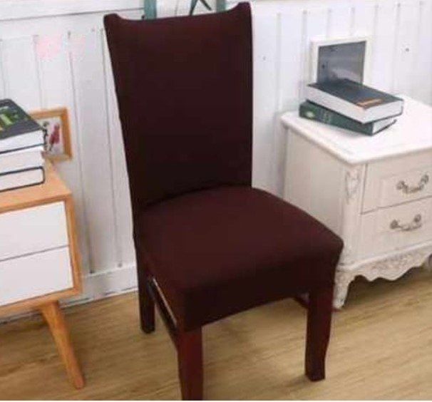 GENERICO FUNDA ELASTICADA PARA SILLA UNICOLOR CAFE SET DE 6 WYM ...