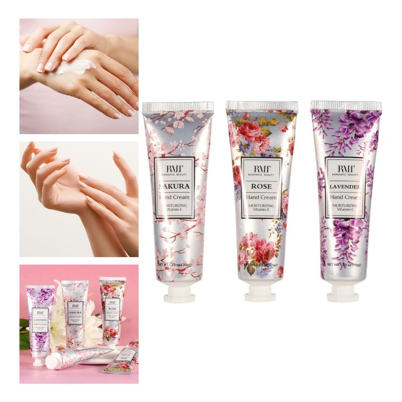 ROMANTIC BEAUTY Pack 3 Crema De Manos Hidratante Vitamina E Flores Romantic | falabella.com