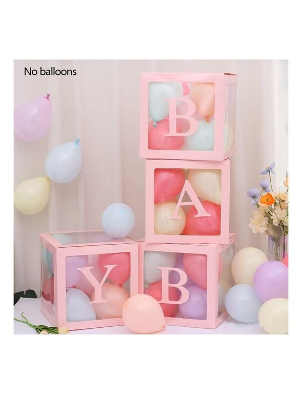 Set 4 Cajas Cubo Para Globos Decoración De Baby Shower | Sodimac Chile