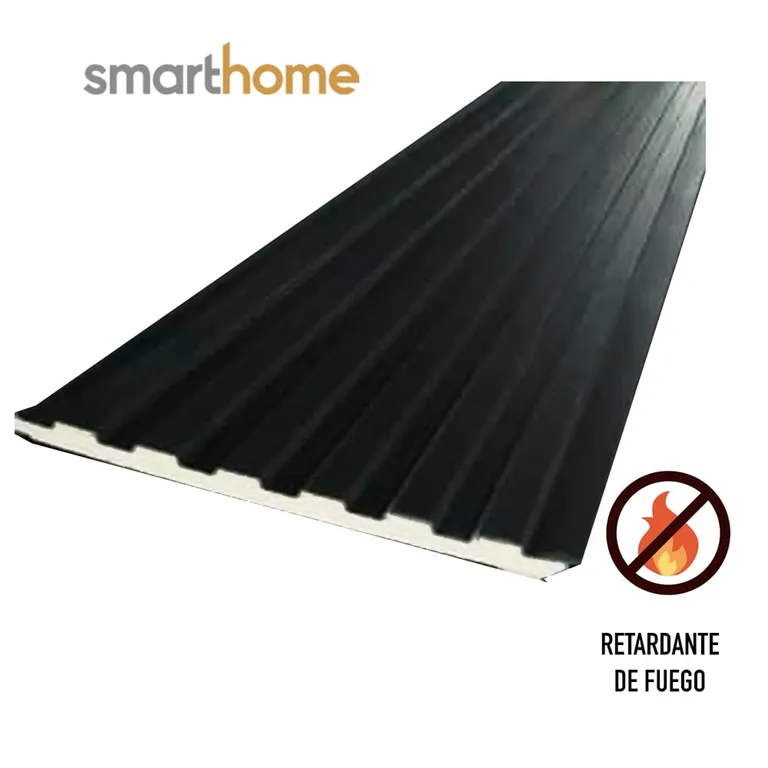 GENERICO Kit 10 Planchas Siding Metal Extra Grosor 20 mm Color Negro ...