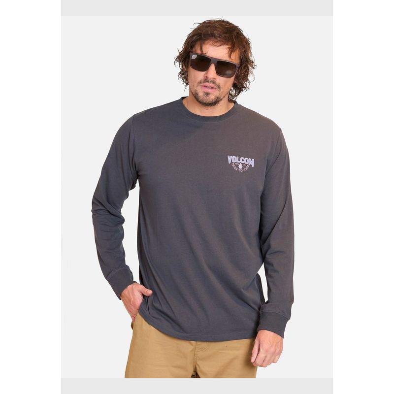 VOLCOM Polera Manga Larga Reaves Gris Hombre Volcom | falabella.com
