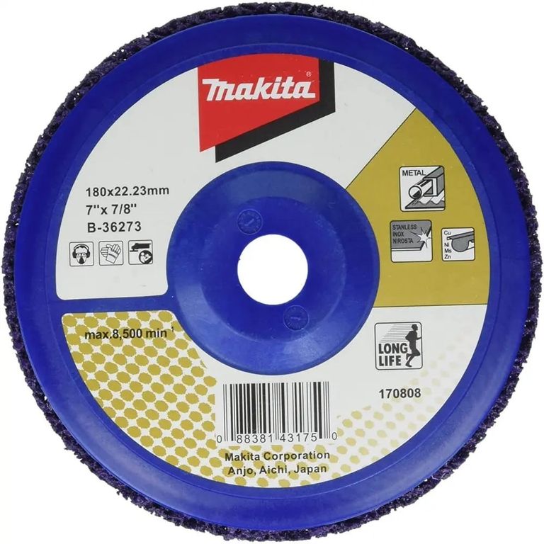 MAKITA Disco limpiador Nylon morado 180x2223 mm Makita B-36273 ...