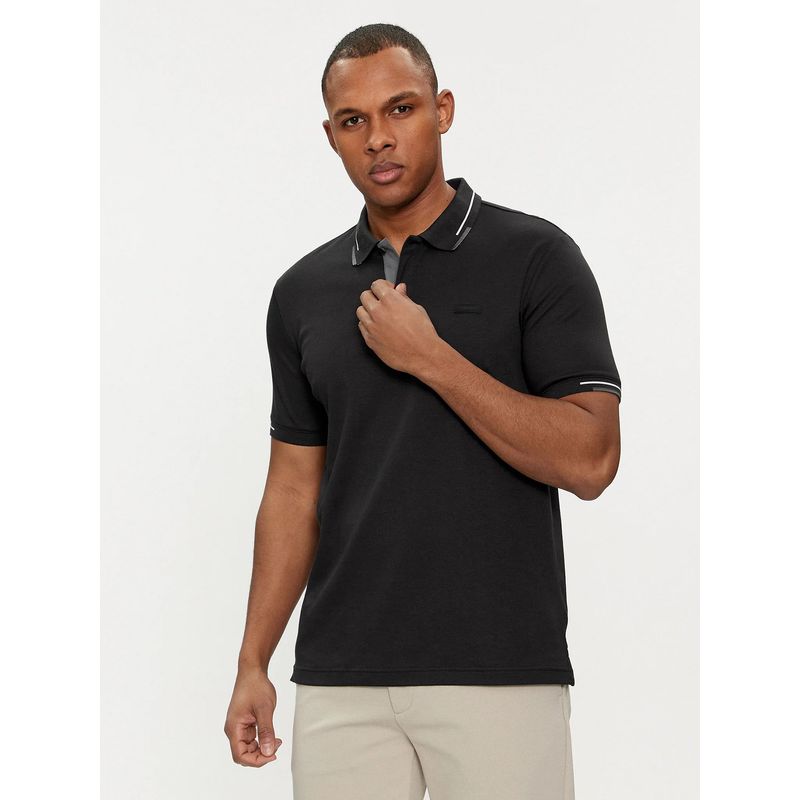 CALVIN KLEIN Polo Smooth Cotton Block Negro Calvin Klein | falabella.com