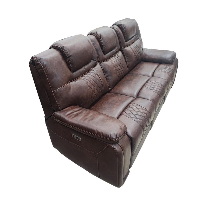 ECOMUSO SOFA RECLINABLE ELECTRICO 3 CUERPOS WILLIAM MARRON ECOMUSO ...
