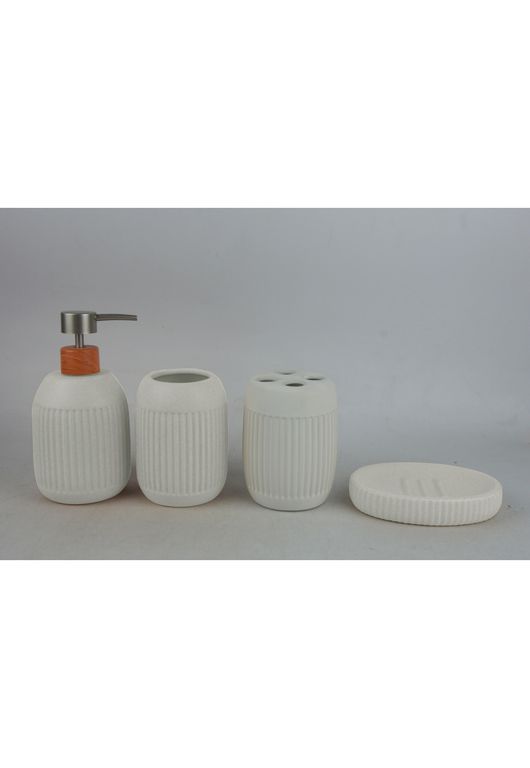 CHANTILLY Set Accesorios Baño 4 Piezas Bosco Blanco CHANTILLY ...