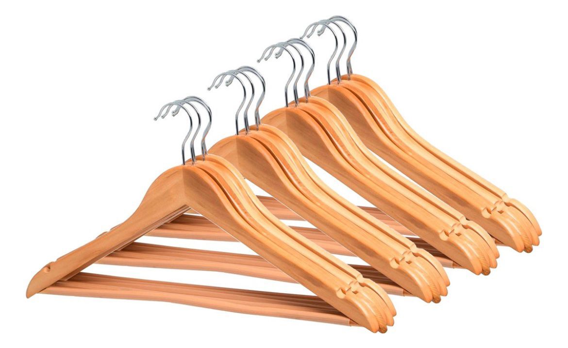 Pack 3 Perchas Colgadores Ganchos De Madera Ropa Perchero | Sodimac Chile