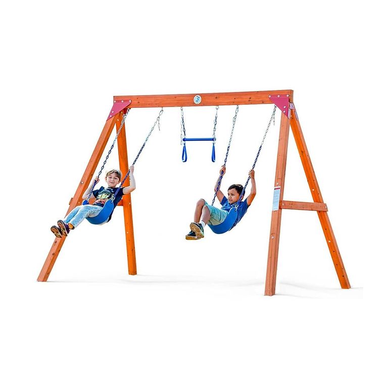 Columpio de madera exterior para niños | Sodimac Chile