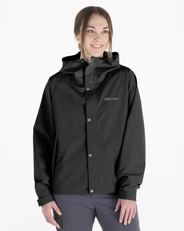 MARMOT Chaqueta Mujer Impermeable Cascade Negro Marmot | Falabella Chile