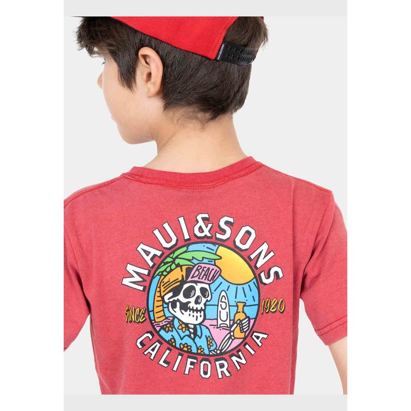 MAUI AND SONS Polera MC Vice Shark Rojo Niño Maui And Sons | falabella.com