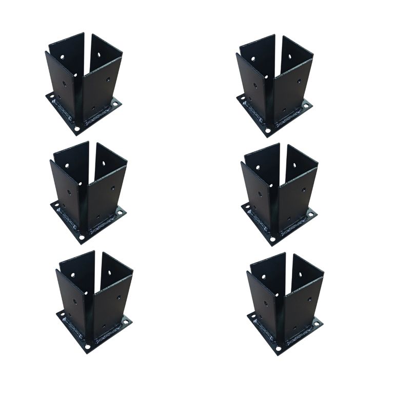 Kit de 6 Bases Para Pilares, Soportes, Anclaje De 4x4 (cepillada ...