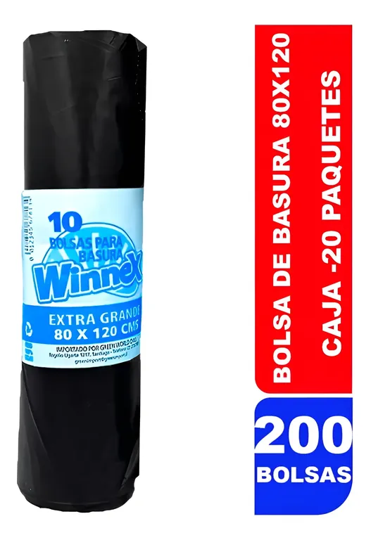 Caja Bolsa De Basura Pequeña - 80x120 Cms - 200 Uds - Winnex | Sodimac ...