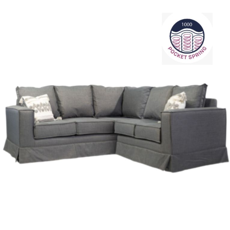 MUNDO LIVING SOFA SECCIONAL POMPEYA GRIS RESORTES POCKET USA ...