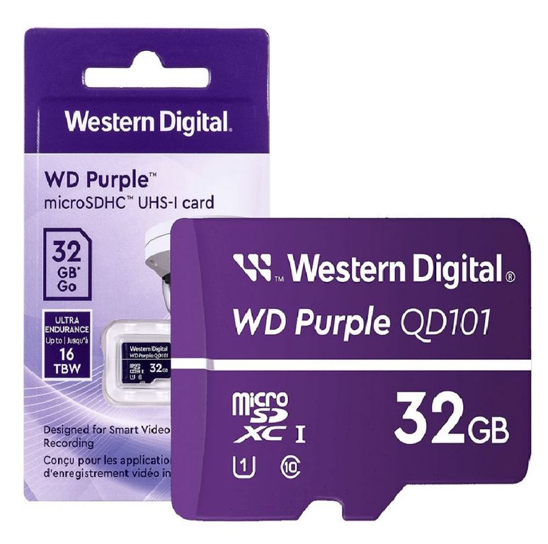 WESTERN DIGITAL Memoria Micro SD Western Digital WD PURPLE 32GB QD101 ...