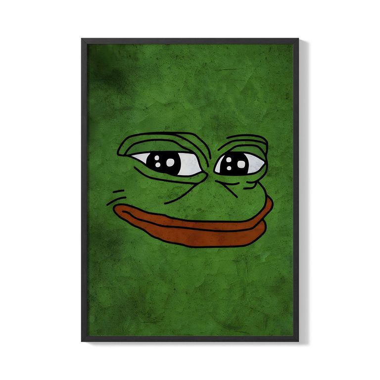 CREANGO CUADRO POSTER MEME RANA PEPE 33X43 | falabella.com