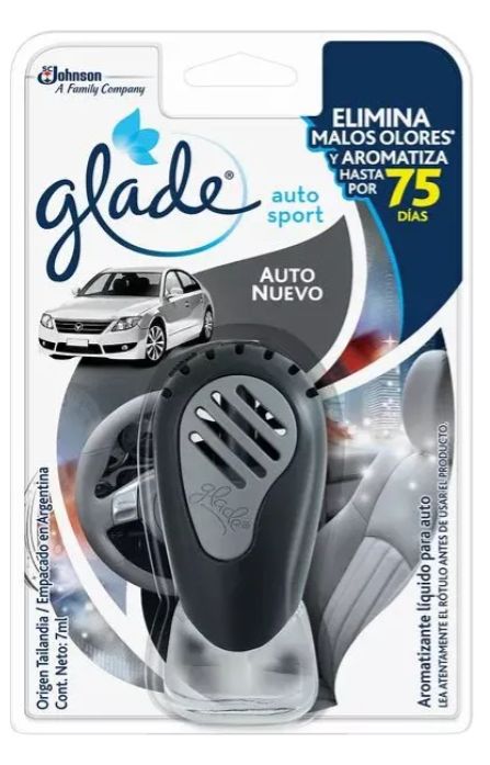 GLADE Aromatizante Glade Auto Aparato 7ml Color Gris Oscuro | falabella.com