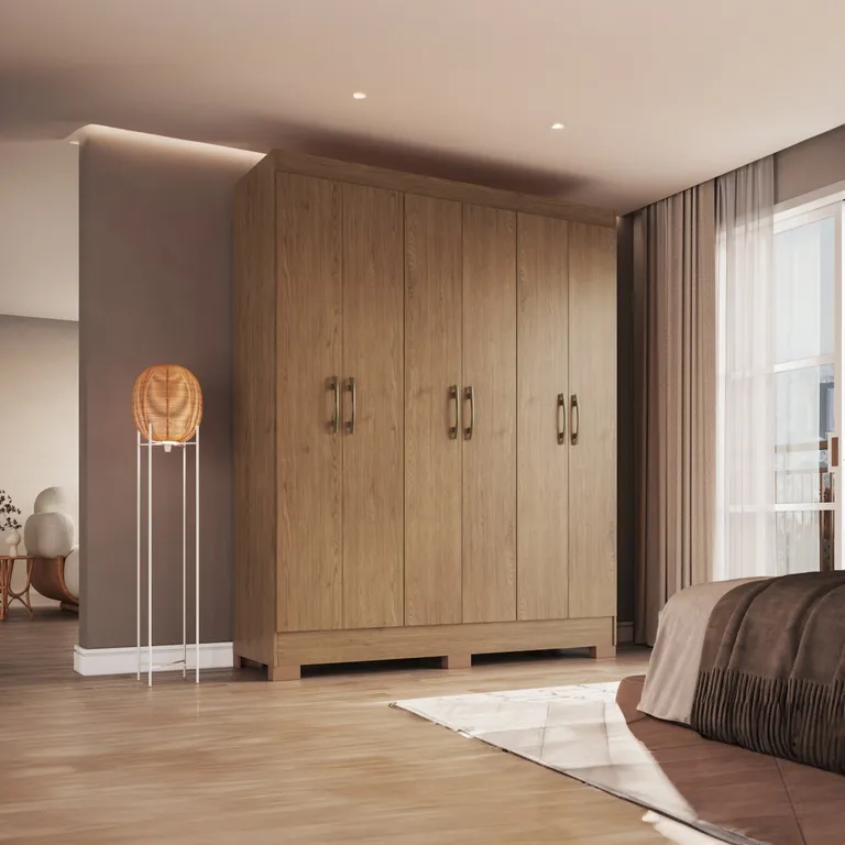 VEKKAHOME CLOSET ROMA BROWN 6P | falabella.com