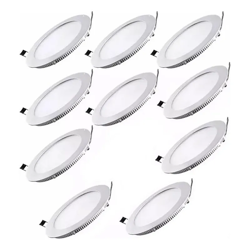 GENERICO Pack de 10 Focos LED Empotrados de 18W - Placas Redondas ...