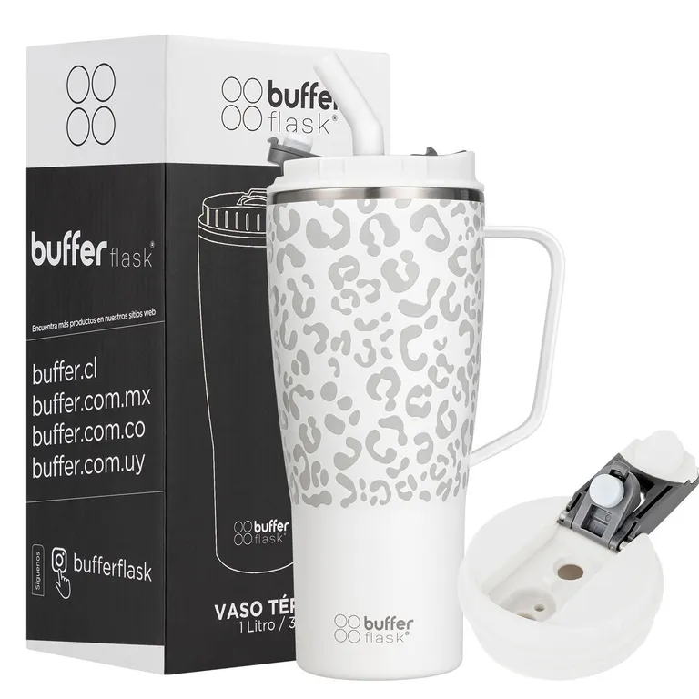 BUFFER FLASK Vaso Termico Mug Tumbler Buffer 1Lt Acero Inox Frio Calor ...