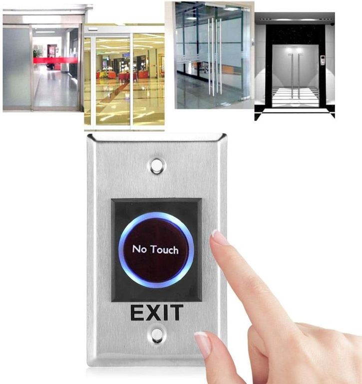 KUANGYE Pulsador Botón No Touch Salida Control Puerta Acceso Led ...