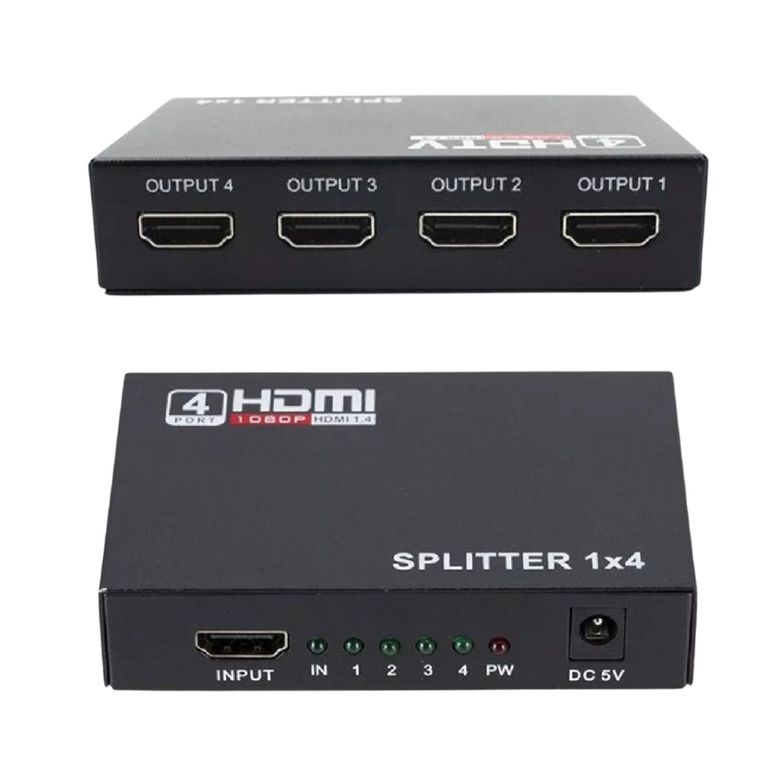 GENERICO Splitter HDMI Activo De 1 A 4 Salidas Metálico Pequeño ...