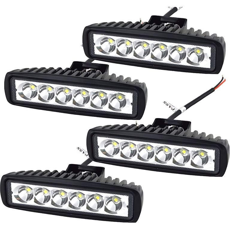 NOVYSTOR Pack X4 Focos led Auto 18w Neblineros 4x4 Barra Led ...