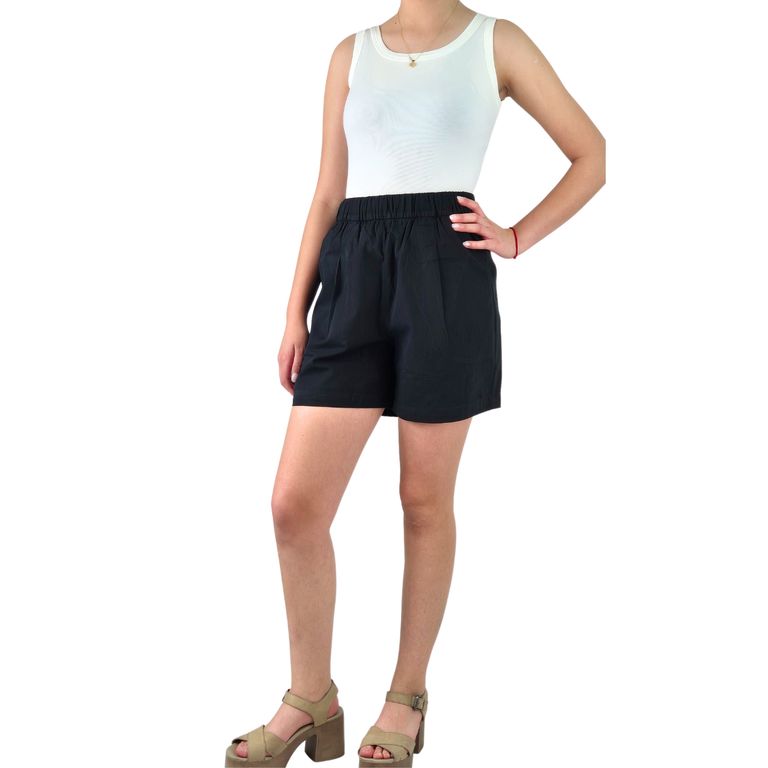 MPROPIA Short Mujer Premium Casual Formal Tela Algodon Lavado Tiro Alto ...