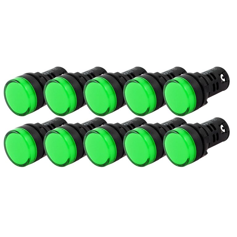 Luz Piloto Led Verde 22mm 220v Pack 10 Unidades | Sodimac - Falabella