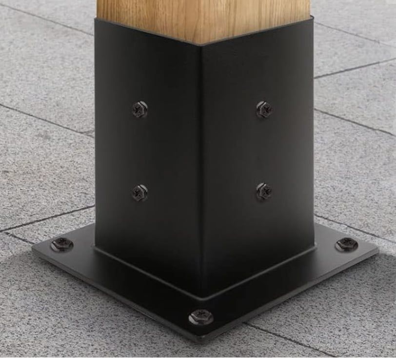 GENERICO BASE PÉRGOLAS Y TERRAZAS PARA PILARES DE MADERA 4X4 95X95MM ...