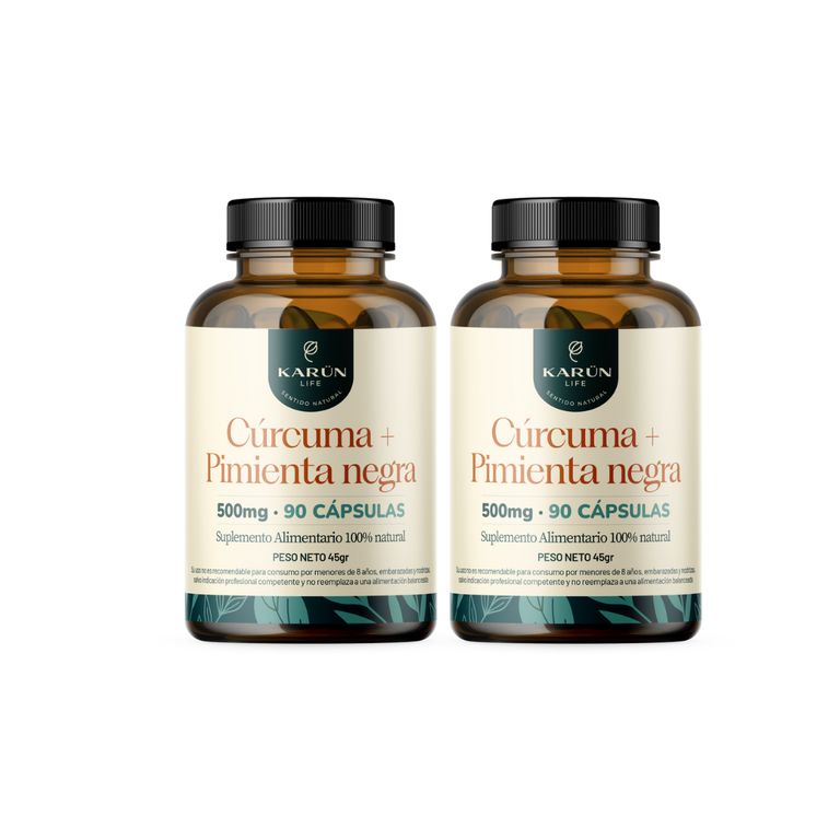KARUNLIFE Pack x2 Curcuma 180 capsulas Karun Life | Falabella Chile
