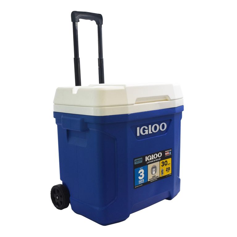 Cooler Nevera Hielera Latitude Ruedas 28 Litros Azul Igloo | Sodimac Chile