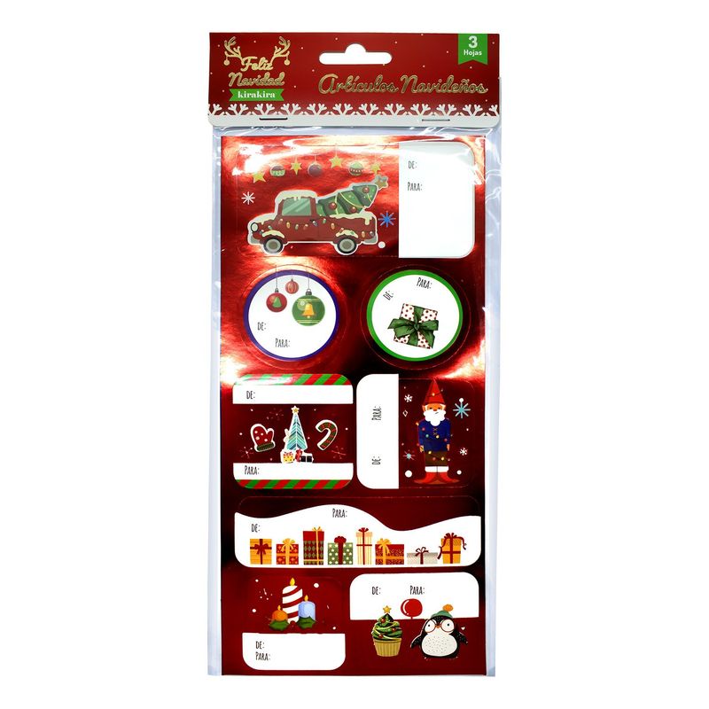GENERICO Pack 12 Stickers Adhesivo Navideño De 3pcs | falabella.com