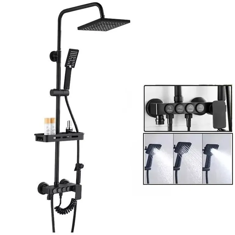 Precios Columna Ducha Rectangular Con Monomando Y Ducha Telefono | Coolebra