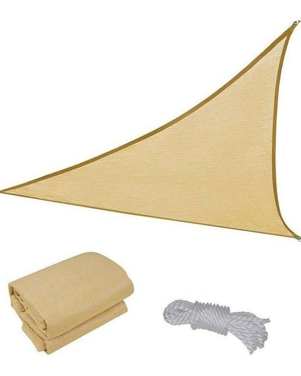 GENERICO Lona Triangular Toldo Vela Malla Sombra Beige 5x5 | falabella.com