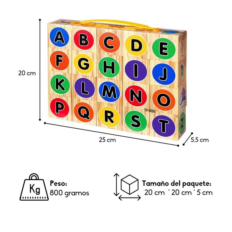 GENERICO Juego Dados Didáctico DIY de Eva 20 Pzs Letras y Palabras ...
