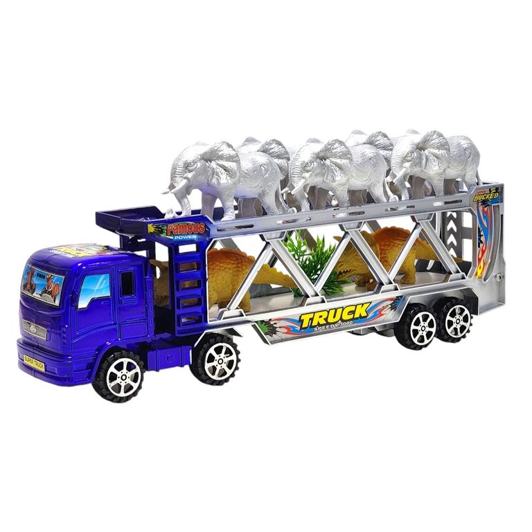 Camión Tráiler Transportador con Animales Juguetes 55173a | Sodimac Chile