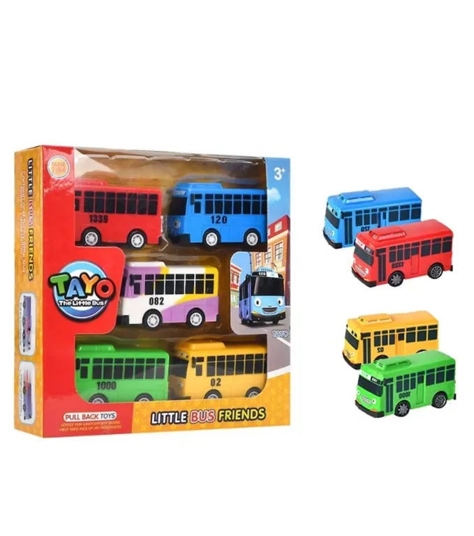 Tayo El Pequeño Autobus Y Sus Amigos pack 5 buses. | Sodimac Chile