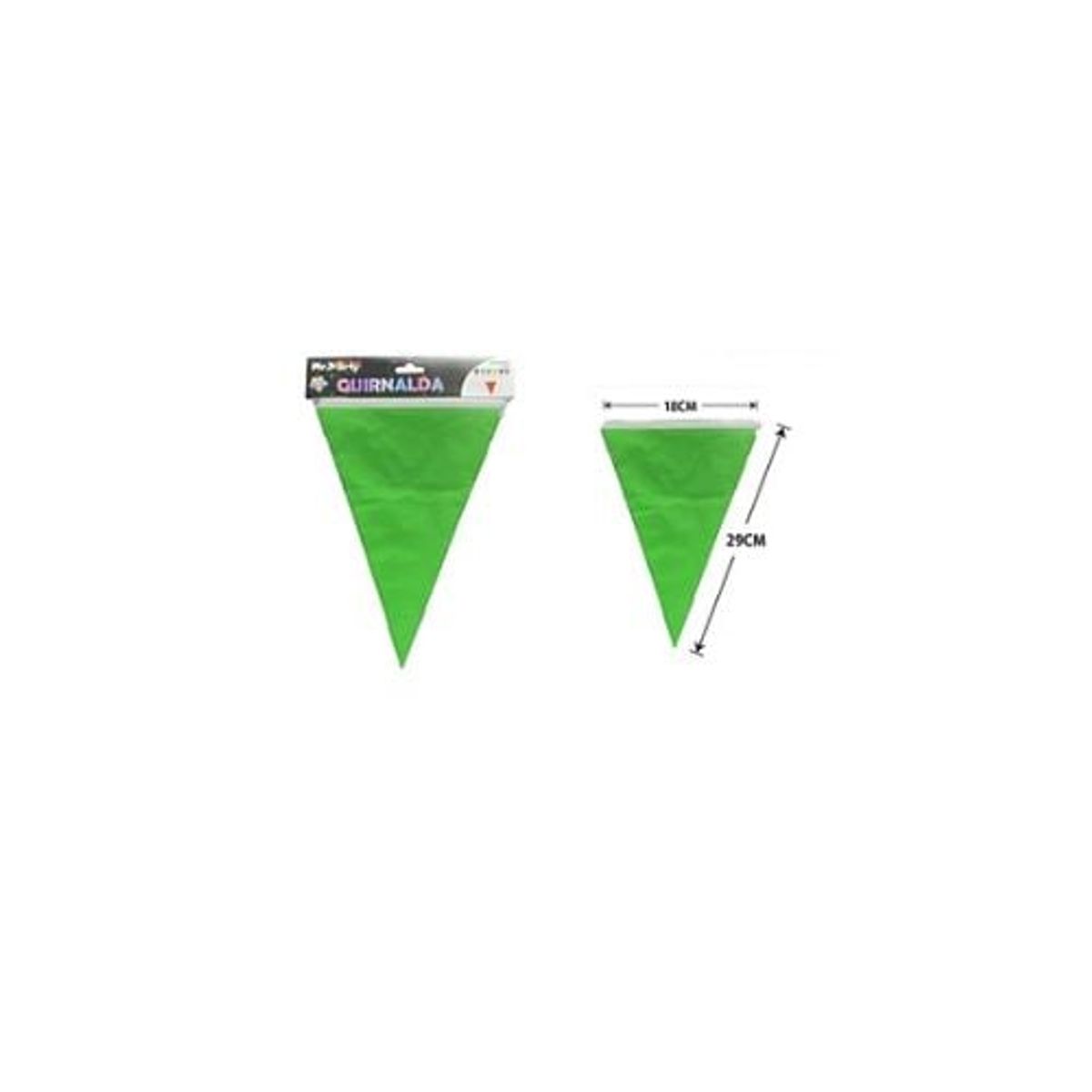 GENERICO Guirnaldas Banderín Triángulo 10m Verde | falabella.com