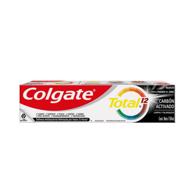 COLGATE Pasta Dental Total 12 con Carbón Activado 150ml | falabella.com