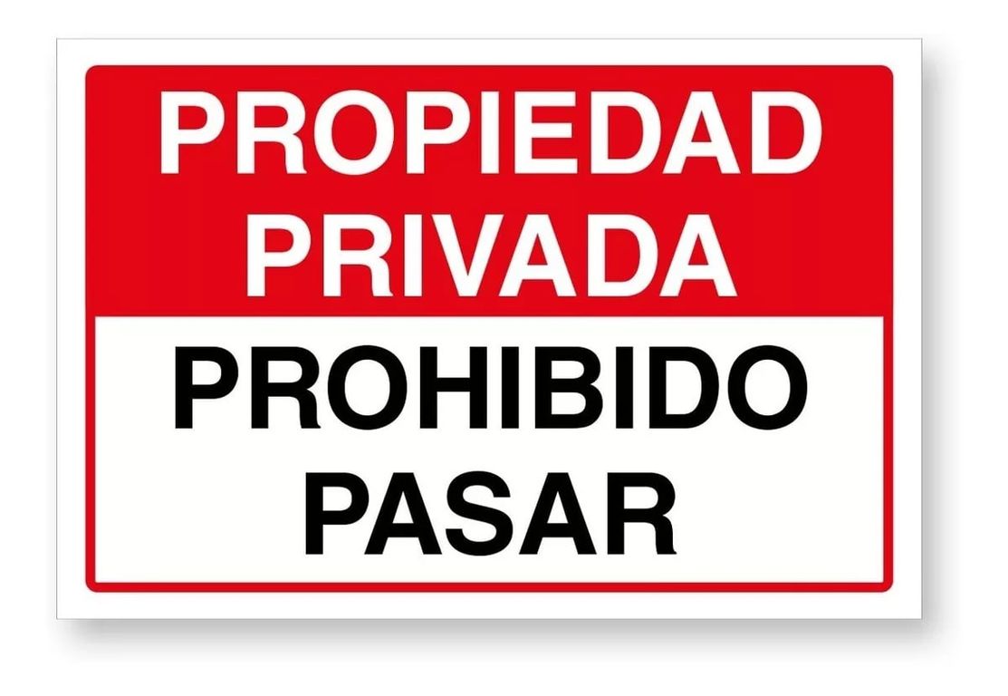 Señalamiento Letrero Propiedad Privada Prohibido Pasar 60x40cm ...