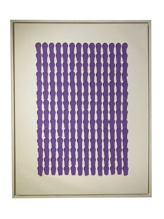 GENERICO Cuadro Decorativo Abstracto Morado Patrón Texturizado Relieve ...