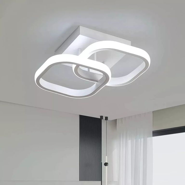 KUANGYE Moderna Lámpara Led De Techo, Regulable 3 Modos De Luz Colga ...