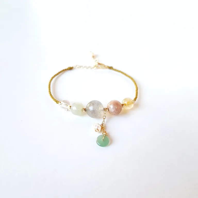 RITO DE LUNA Pulsera de Piedra de Sol y Piedra de Luna | falabella.com