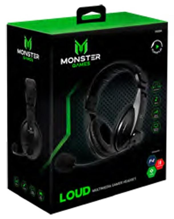 MONSTER GAMES HEADSET GAMER LOUD BLACK MONSTER | falabella.com