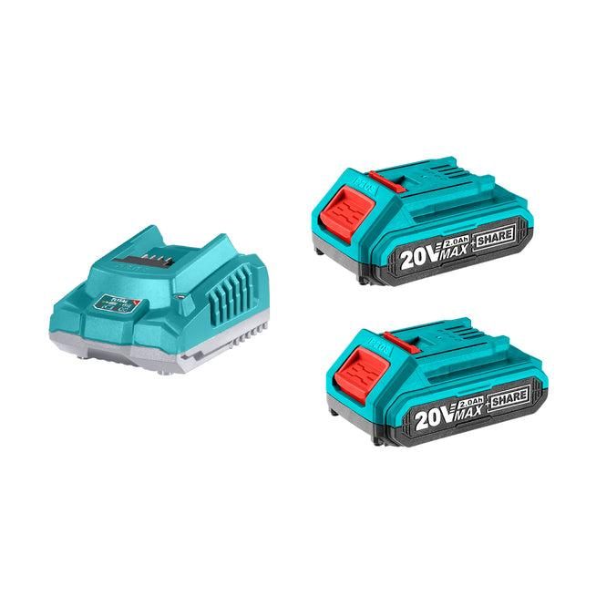 KIT TOTAL TFBCPK1222 2 BATERIAS 20V 20AH + CARGADOR | Sodimac - Falabella