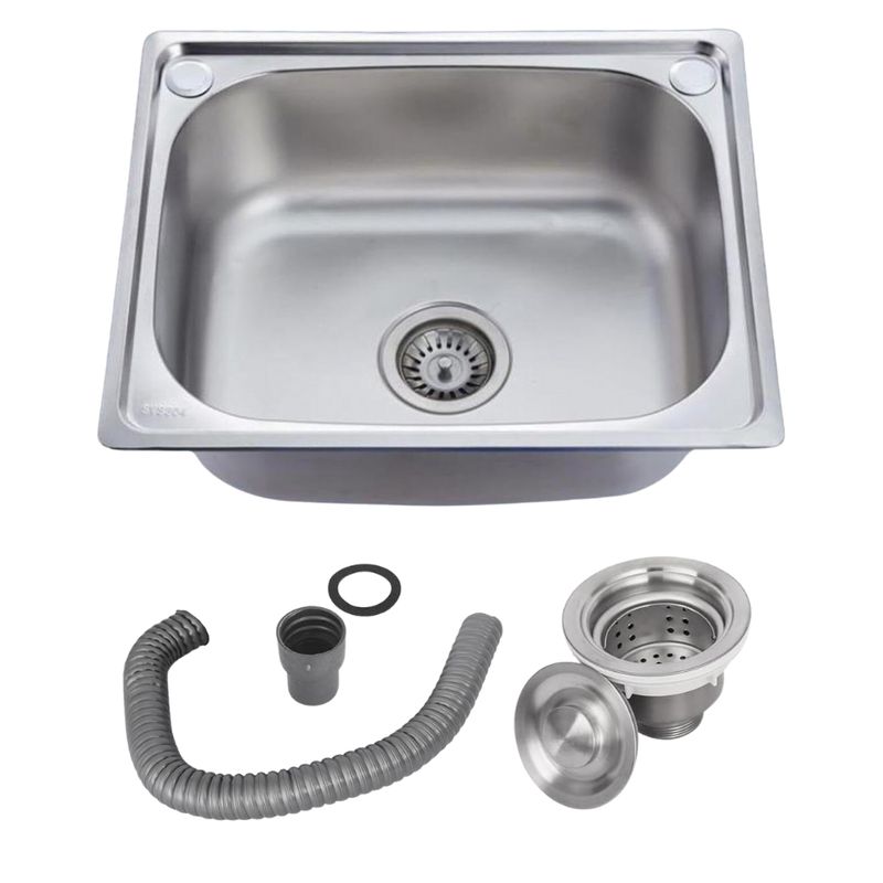 GENERICO Lavaplatos Sobreponer Simple 37x33 Lavacopa Acero Inoxidable ...