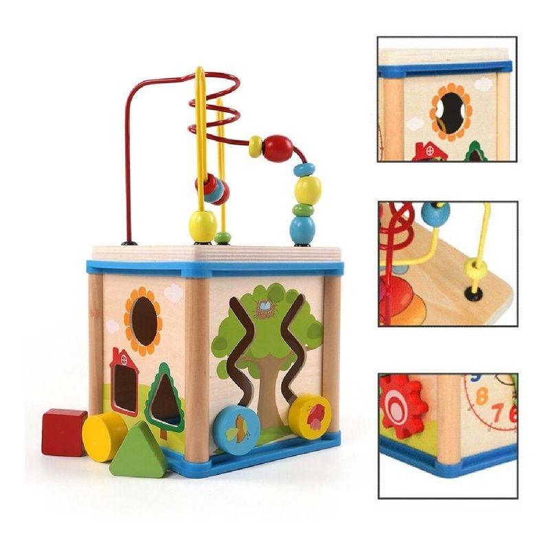 GENERICO Cubo Didáctico de Madera 5 en 1 para Niños Creativos | falabella.com