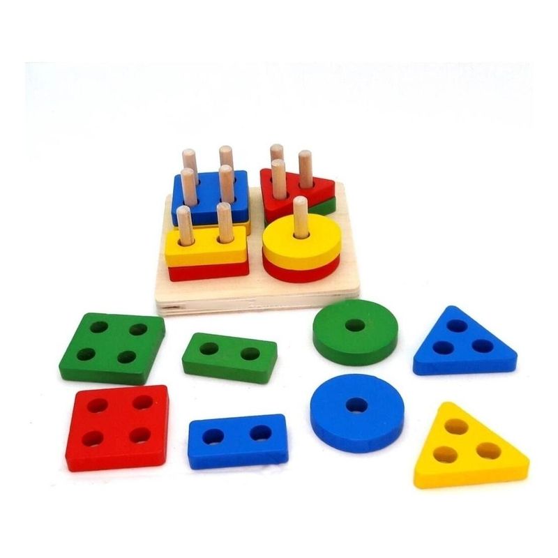 GENERICO Juguete de Madera para Motricidad con Figuras Geométricas | falabella.com