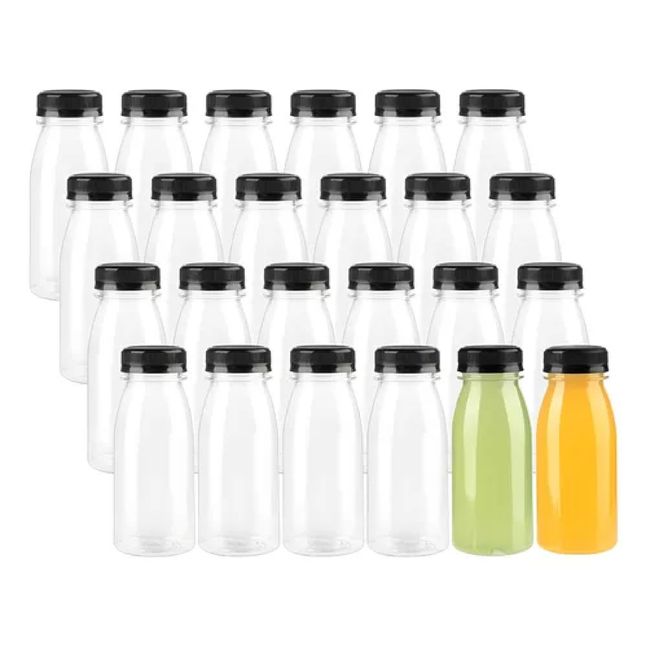 PASTELERIUS 24 Botellas Pet Transparente Botellas Plastico 300ml Botella Con Tapa Botellas ...